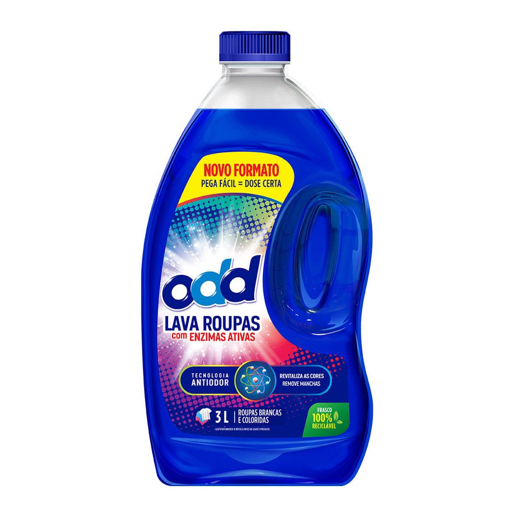 Kit 2 Lava Roupas Líquido ODD 3L - Ganhe Amaciante - Limppano
